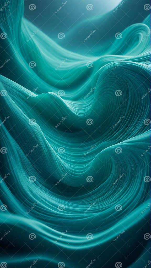 Abstract Flowing Teal Waves Background Phone Wallpaper Stock ...