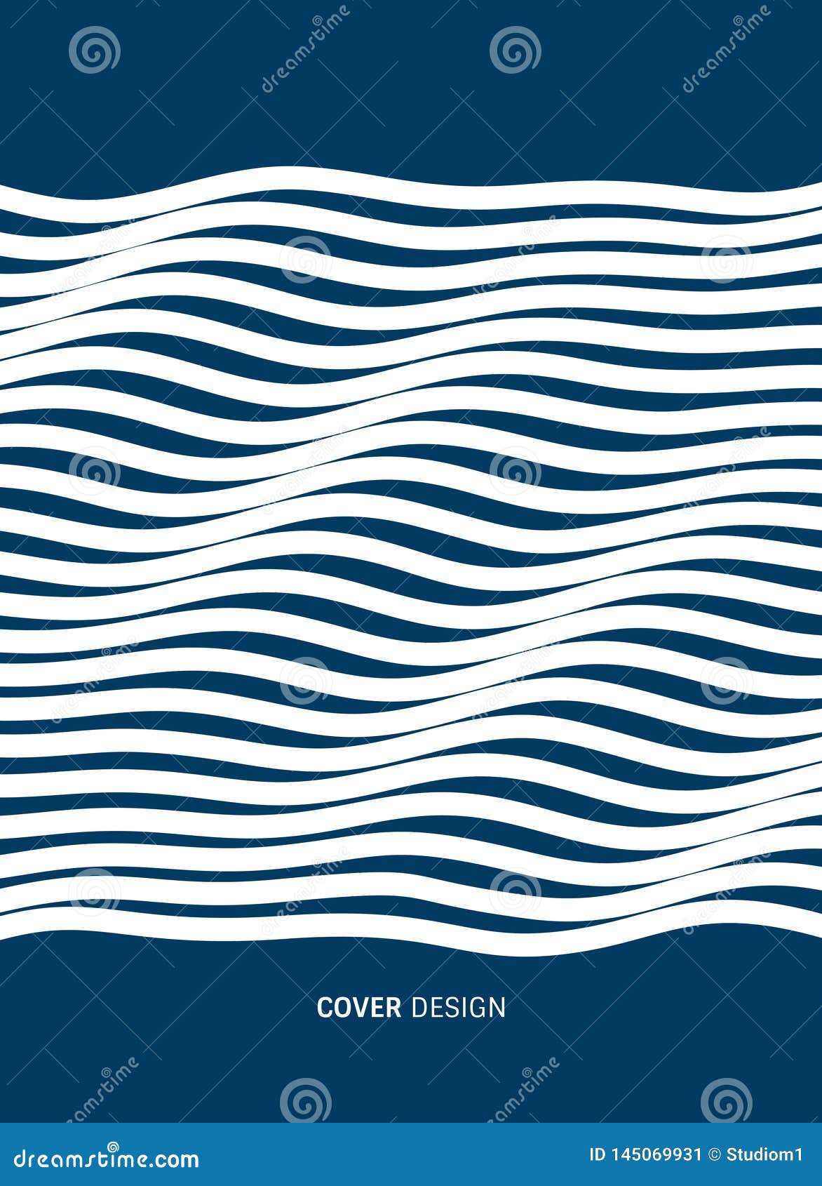 Abstract Flowing Wave Lines. 3D Wavy Background. Dynamic Effect ...