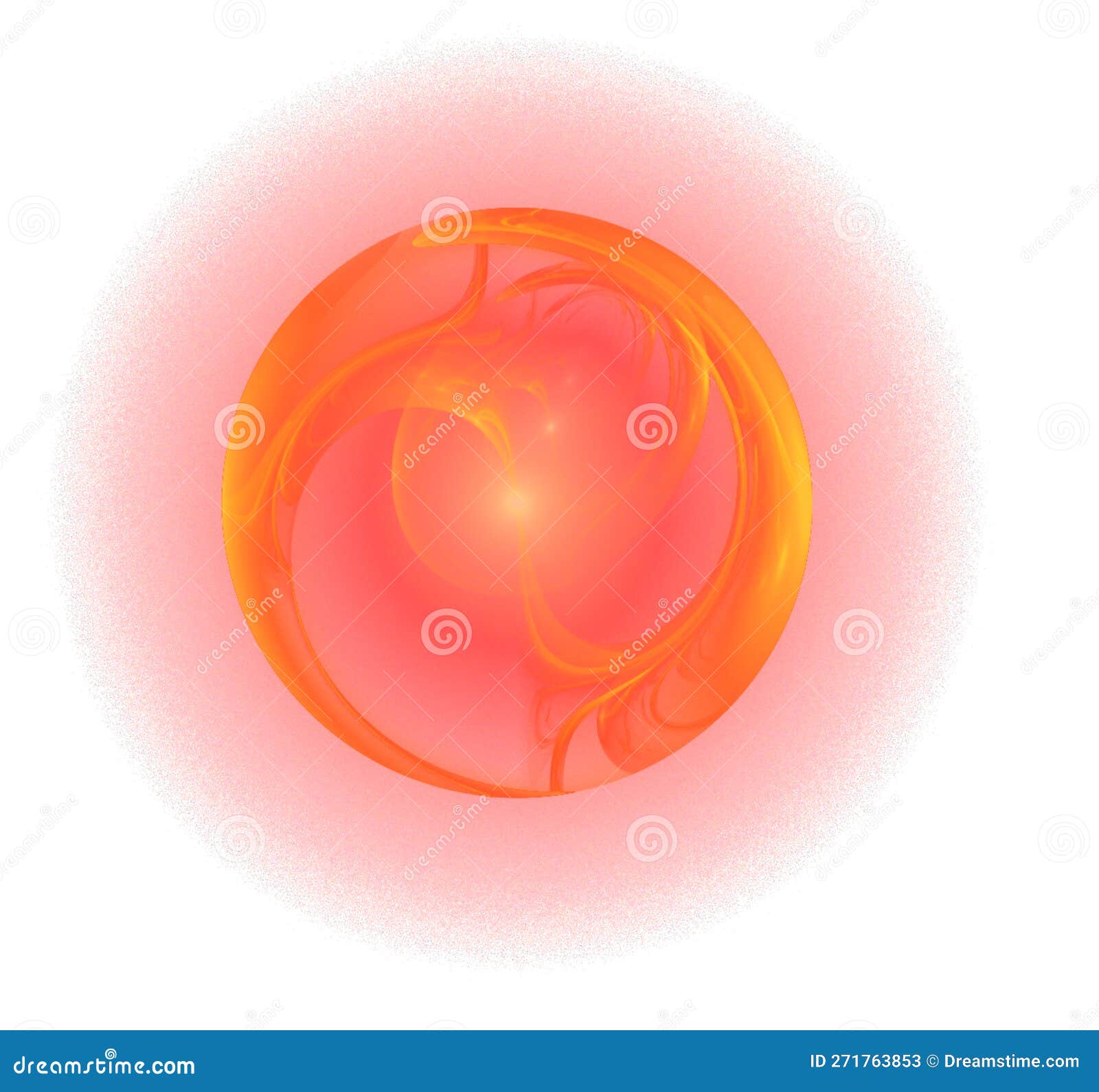Abstract Flowing Yellow Orange Element without Background Stock Image ...