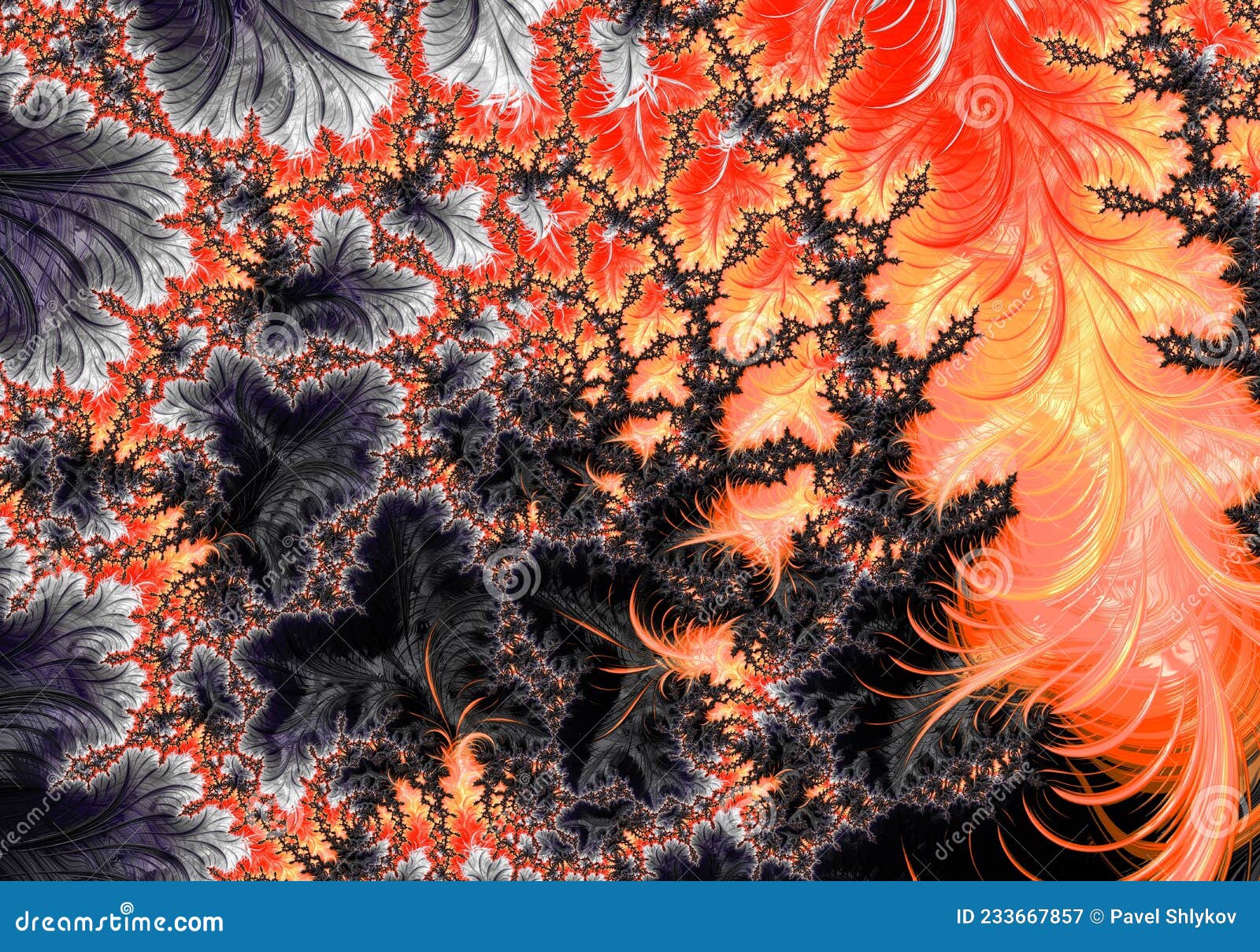 Abstract Fluff Fractal Background Stock Image - Image of label, media ...