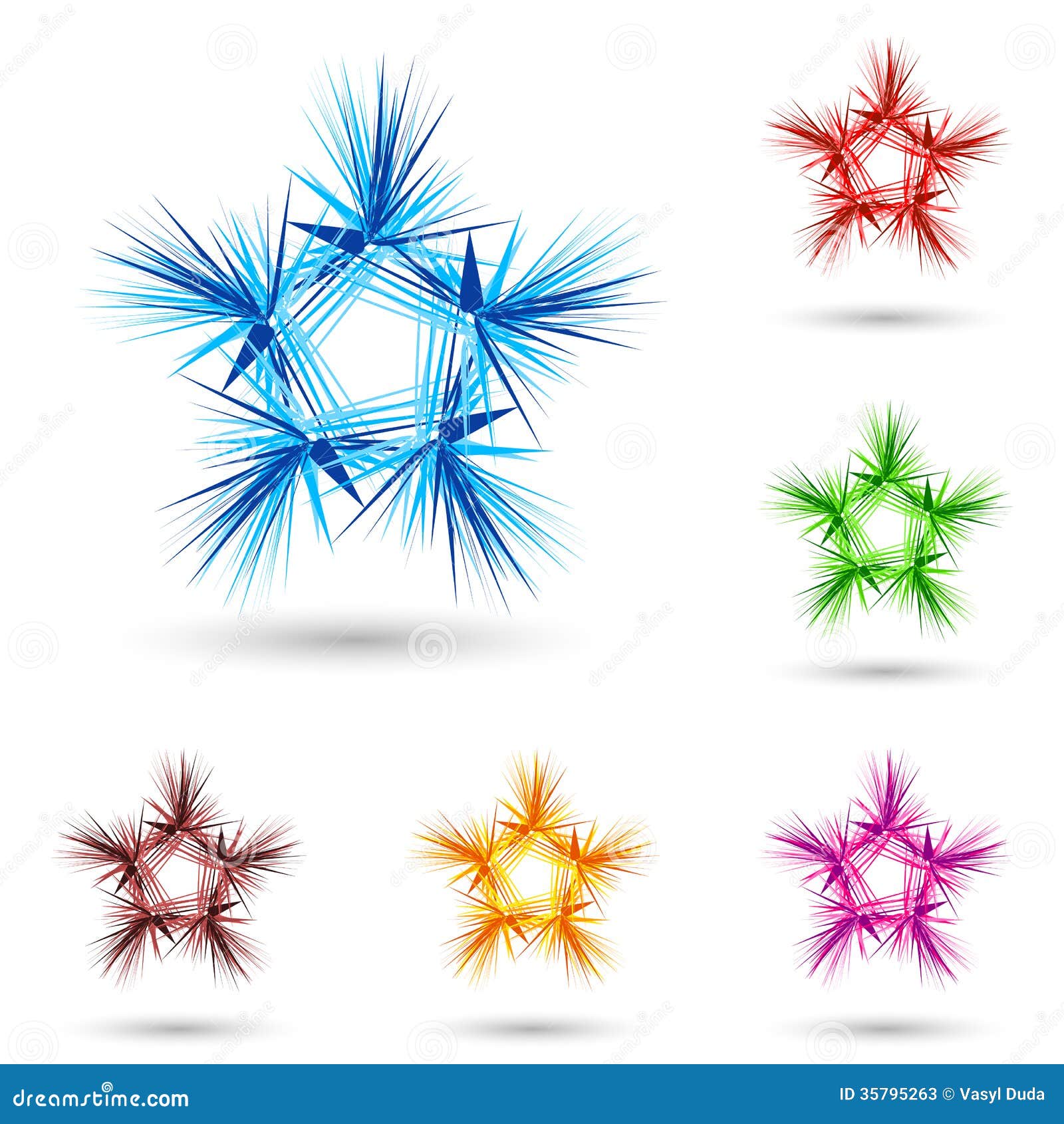 Abstract fluffy star. stock vector. Illustration of dynamic - 35795263