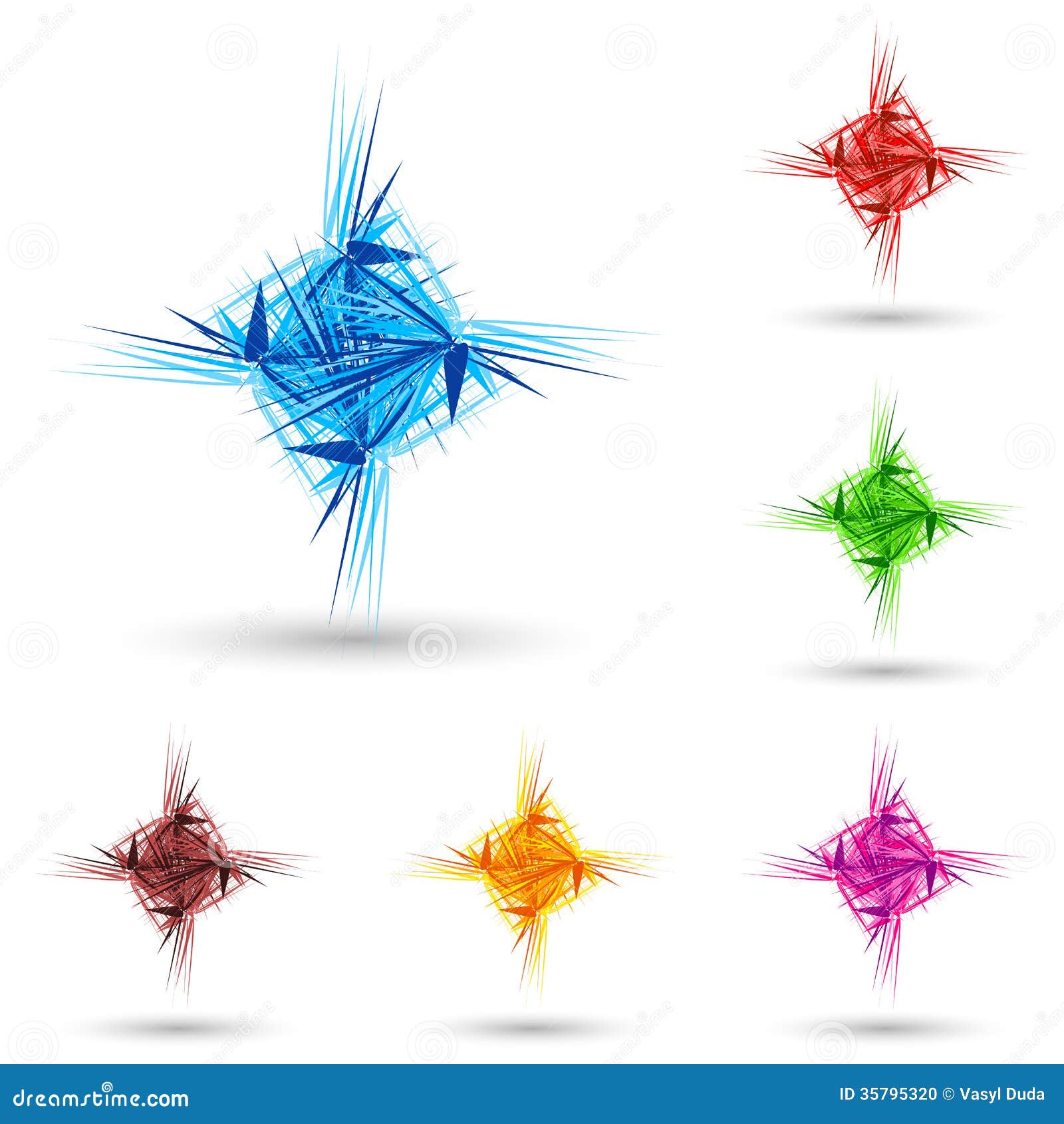 Abstract fluffy star. stock vector. Illustration of futuristic - 35795320