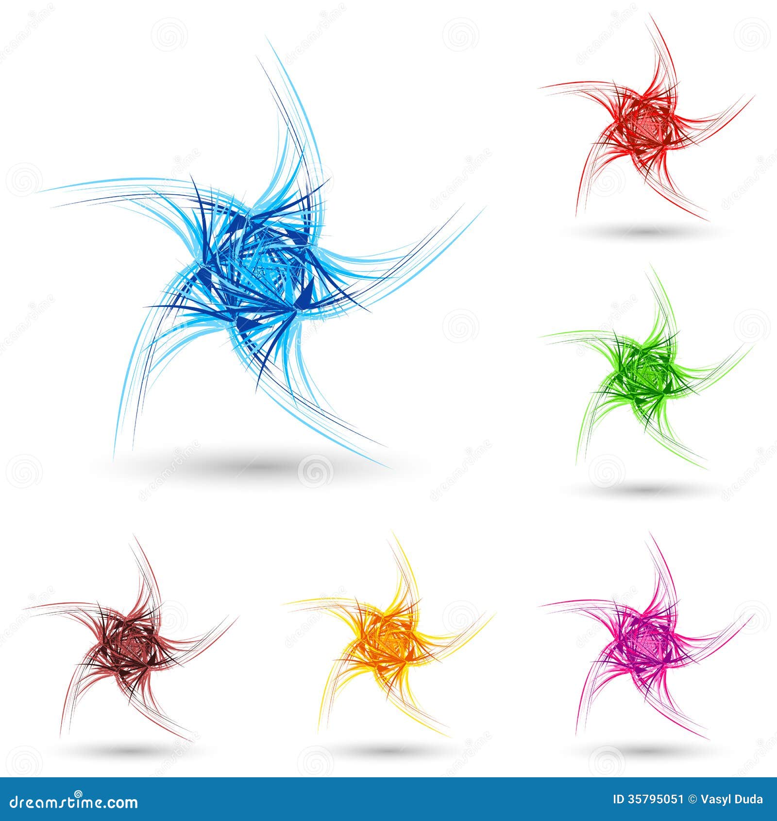 Abstract fluffy star. stock vector. Illustration of ornament - 35795051