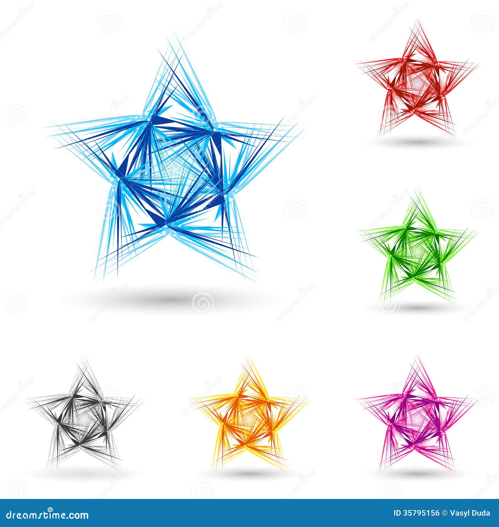 Abstract fluffy star. stock vector. Illustration of fluffy - 35795156