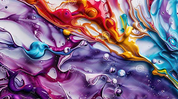 Abstract Fluid Art for Largescale Wall Mural Stock Illustration ...
