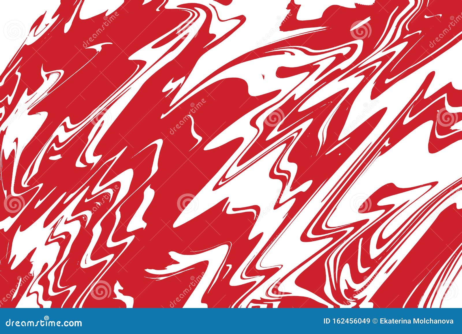 Abstract Fluid Art with Red and White Background. Digital Art Drop ...