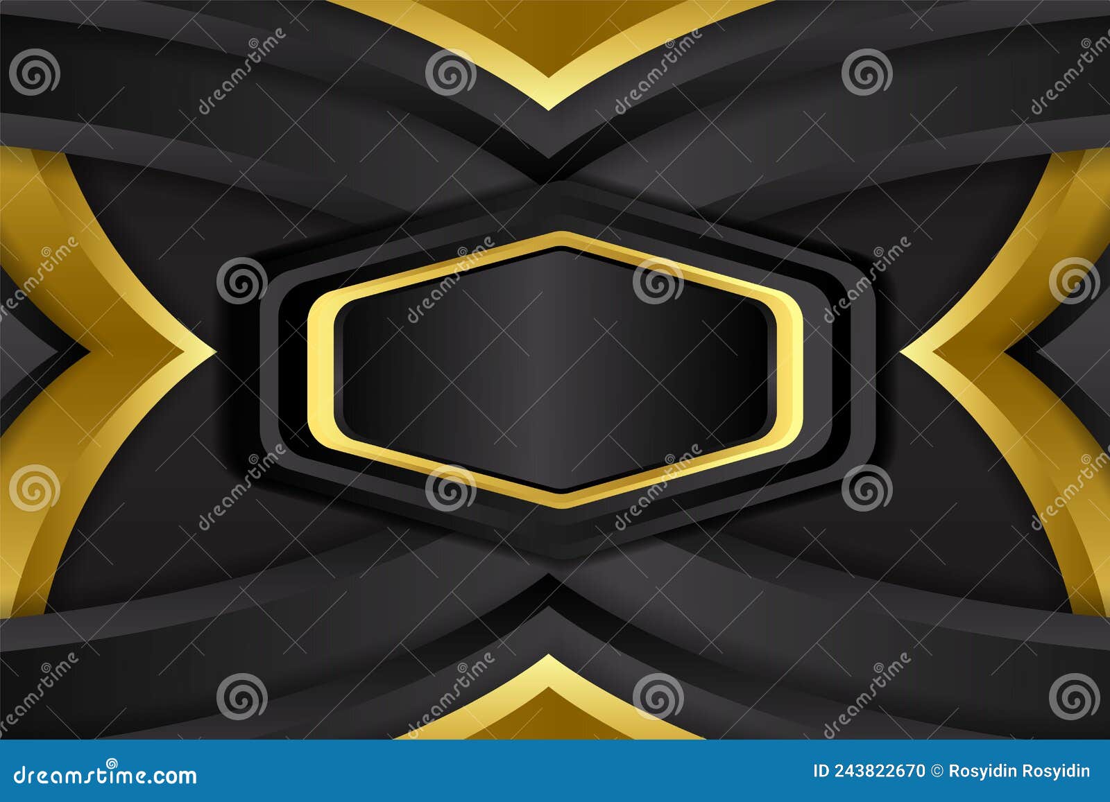 Abstract Fluid Background Ellipse Shape with Black and Gold Color Stock ...