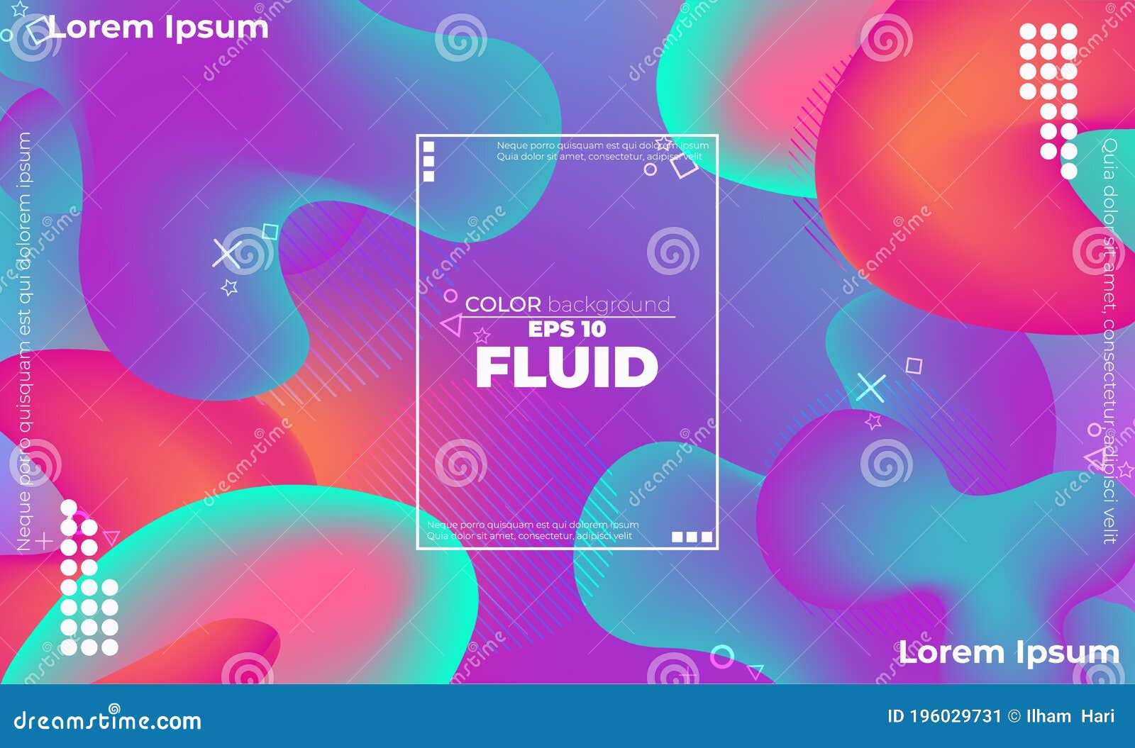 Abstract Fluid Color Pattern of Neon Color Liquid Gradient Background ...