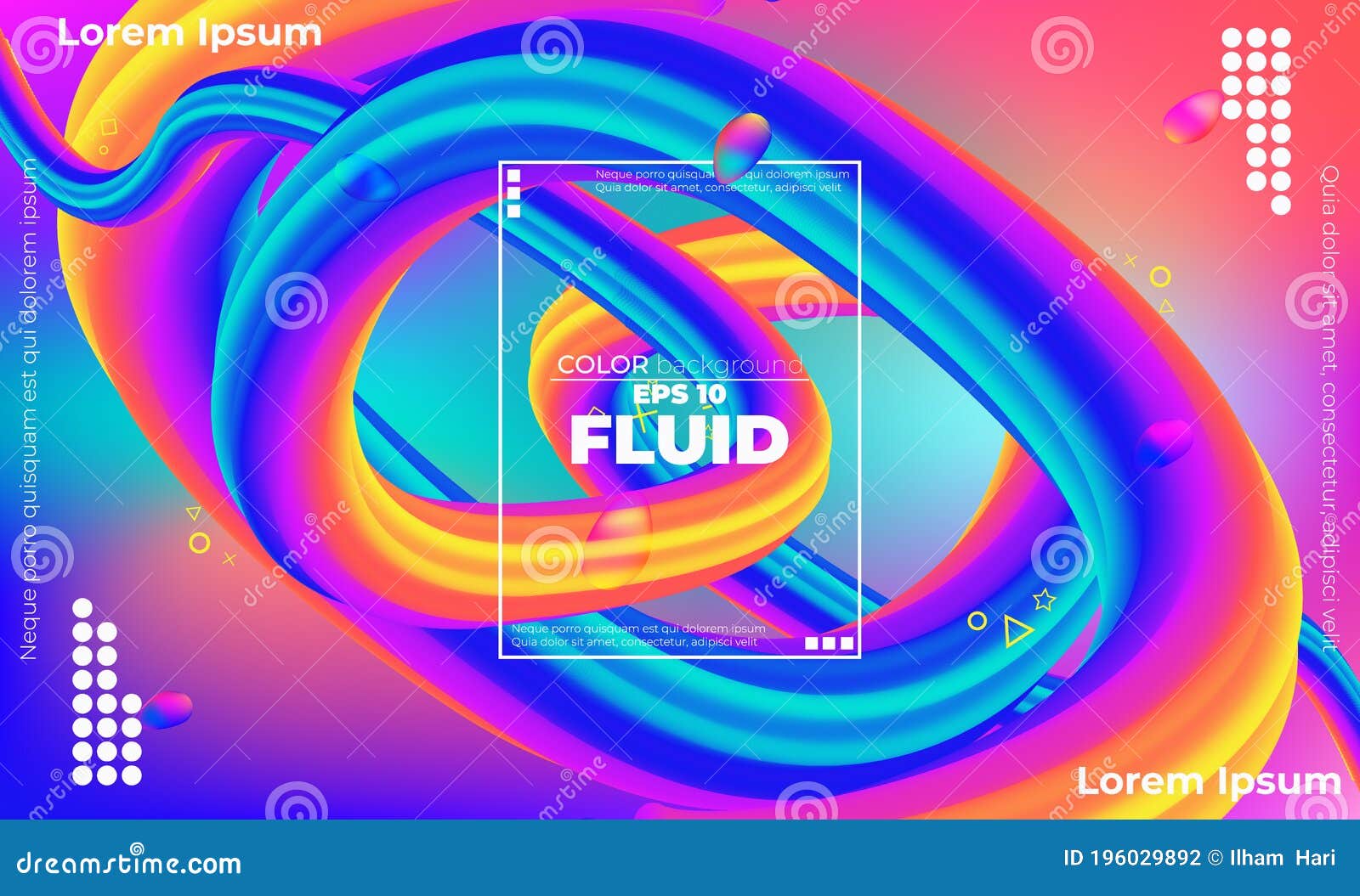 Abstract Fluid Color Pattern of Neon Color Liquid Gradient Background ...