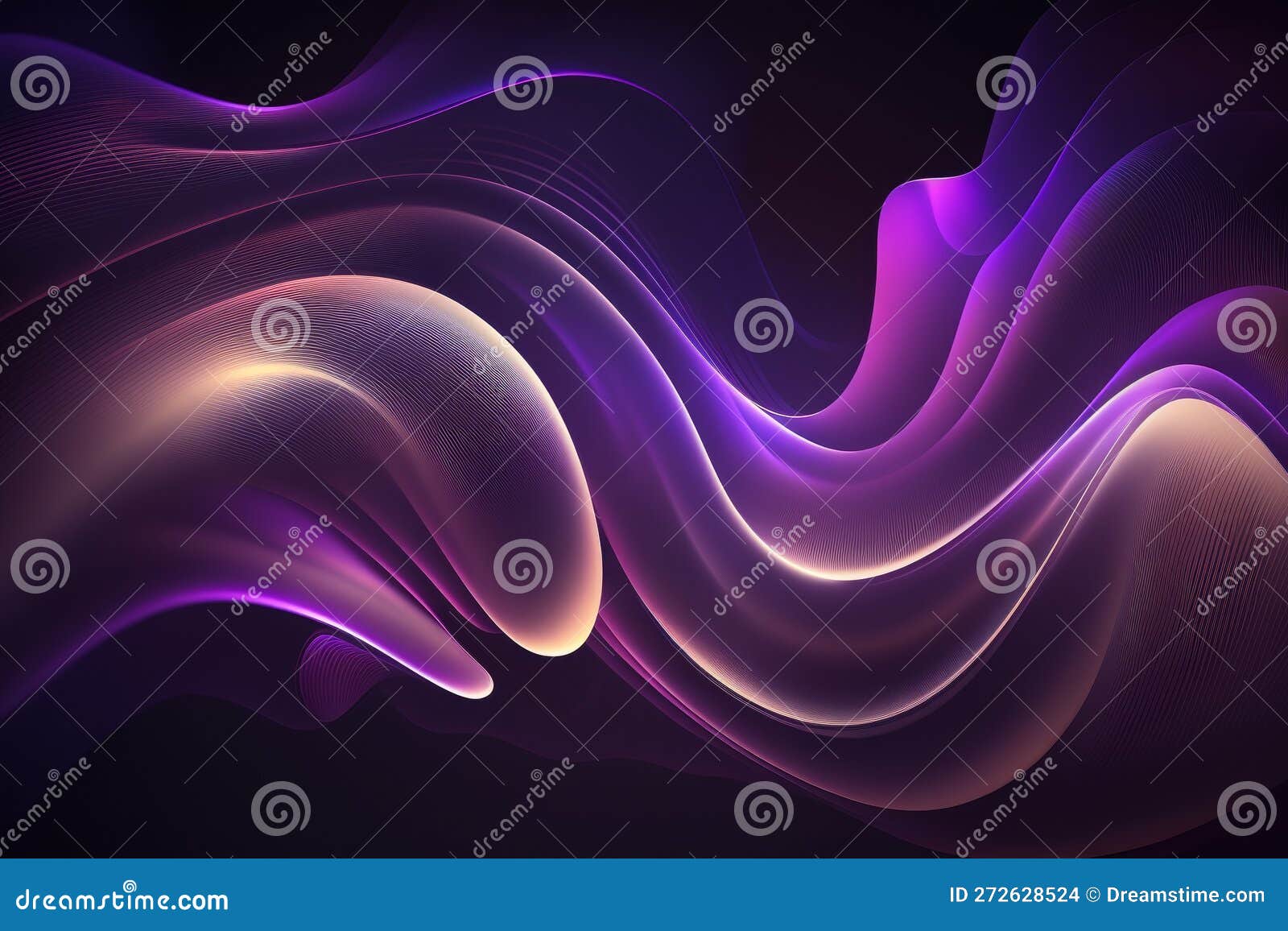 Abstract Fluid 3d Render Holographic Wave. Russian Violet Gradient ...