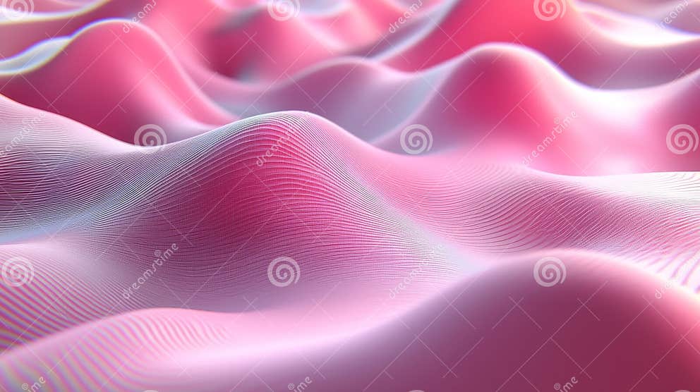 Abstract Fluid Design in Soft Pink Waves Stock Illustration ...
