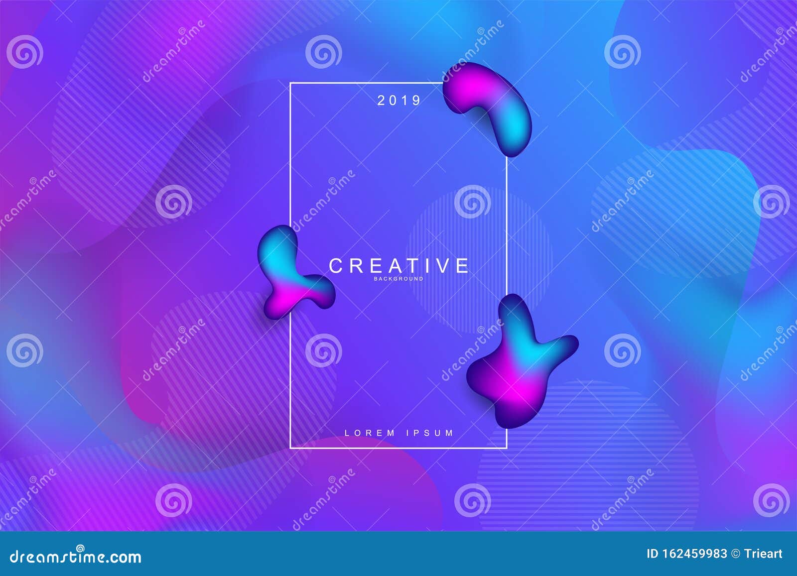 Abstract Fluid Dynamic Shape Background Combination Stock Vector ...