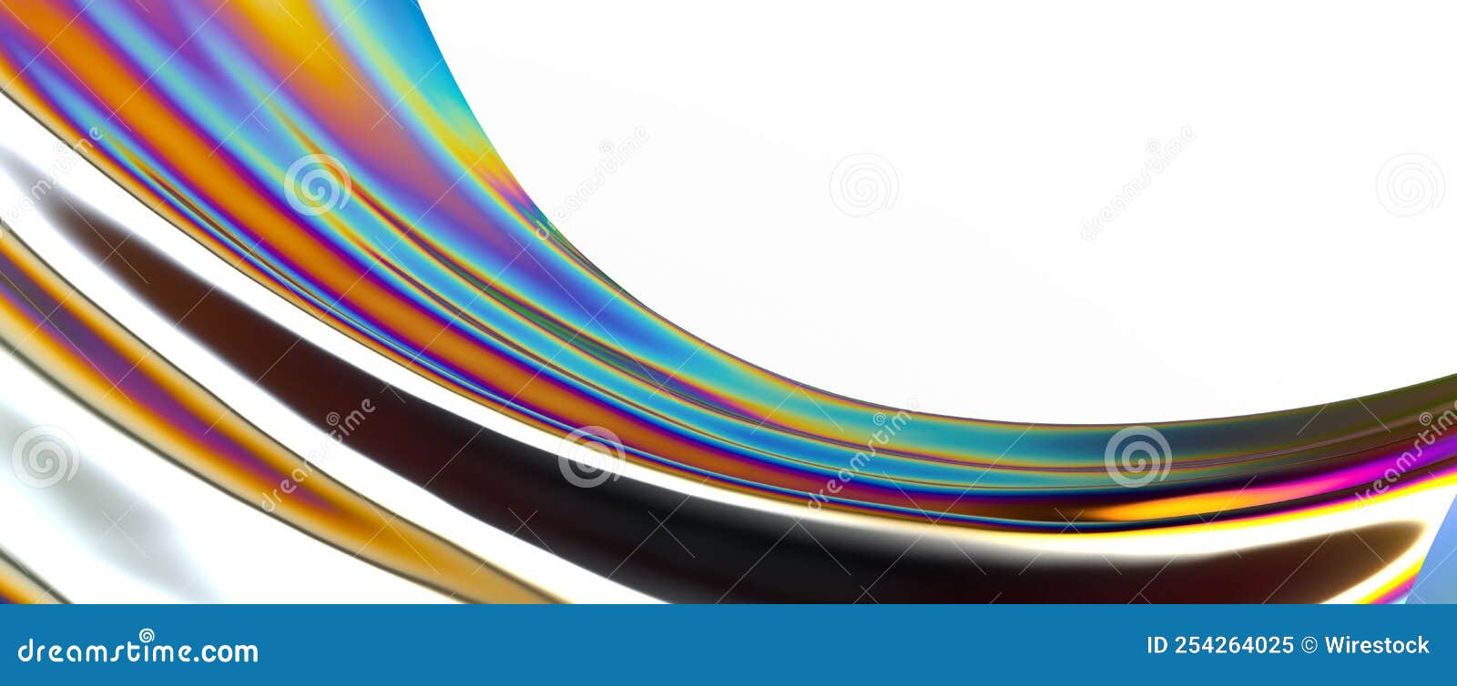 Abstract Fluid Gradient Shape Flowing on White Background Stock ...