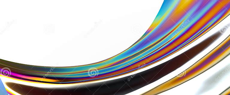 Abstract Fluid Gradient Shape Flowing on White Background Stock ...