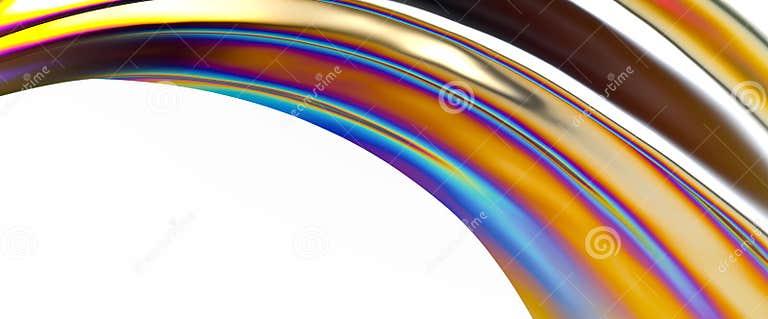 Abstract Fluid Gradient Shape Flowing on White Background Stock ...