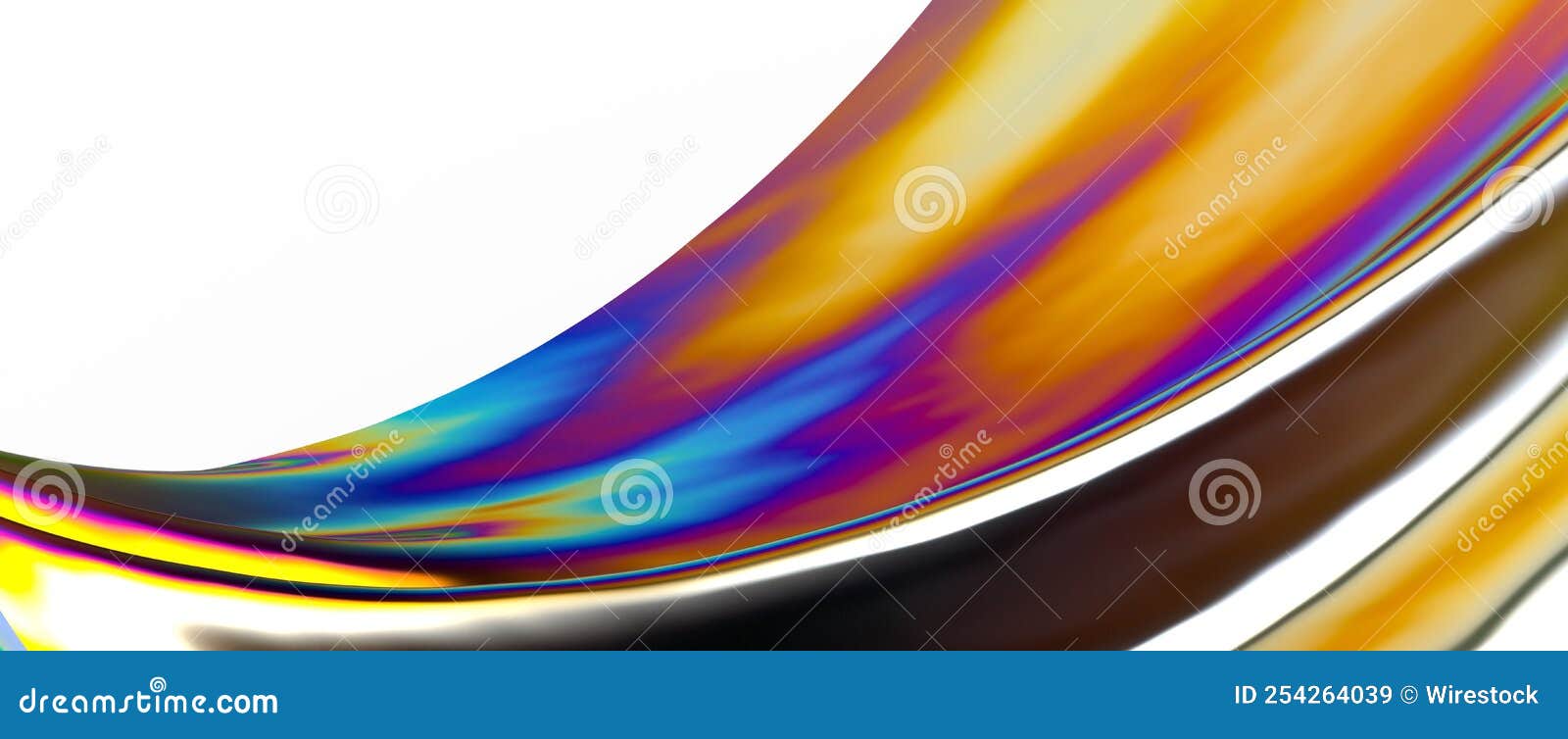 Abstract Fluid Gradient Shape Flowing on White Background Stock ...