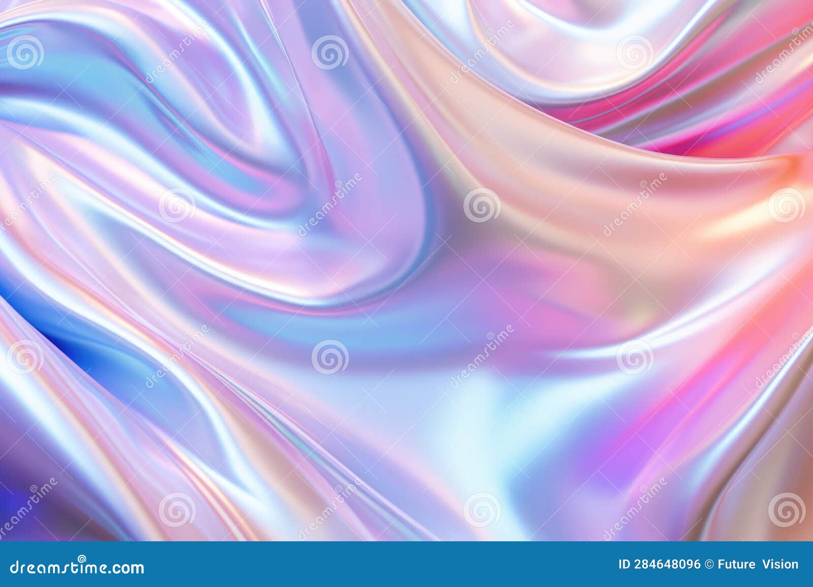 Abstract Fluid Iridescent Holographic Background, Created Using ...