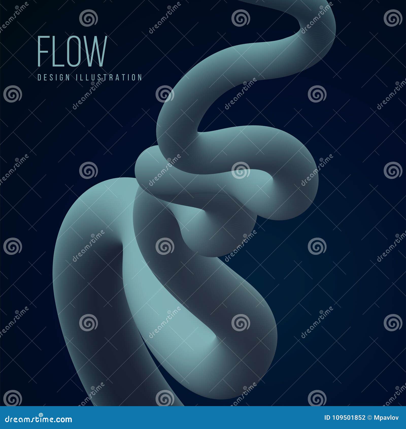 Abstract Fluid Line. Gradient Flow Design Stock Vector - Illustration ...