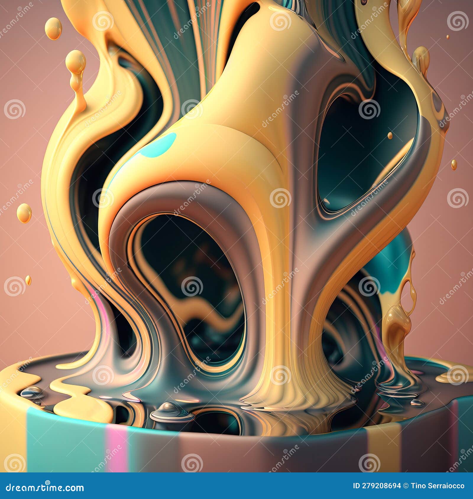 Abstract Fluid Pattern Pastel Colors Flow,generated with AI. Stock ...