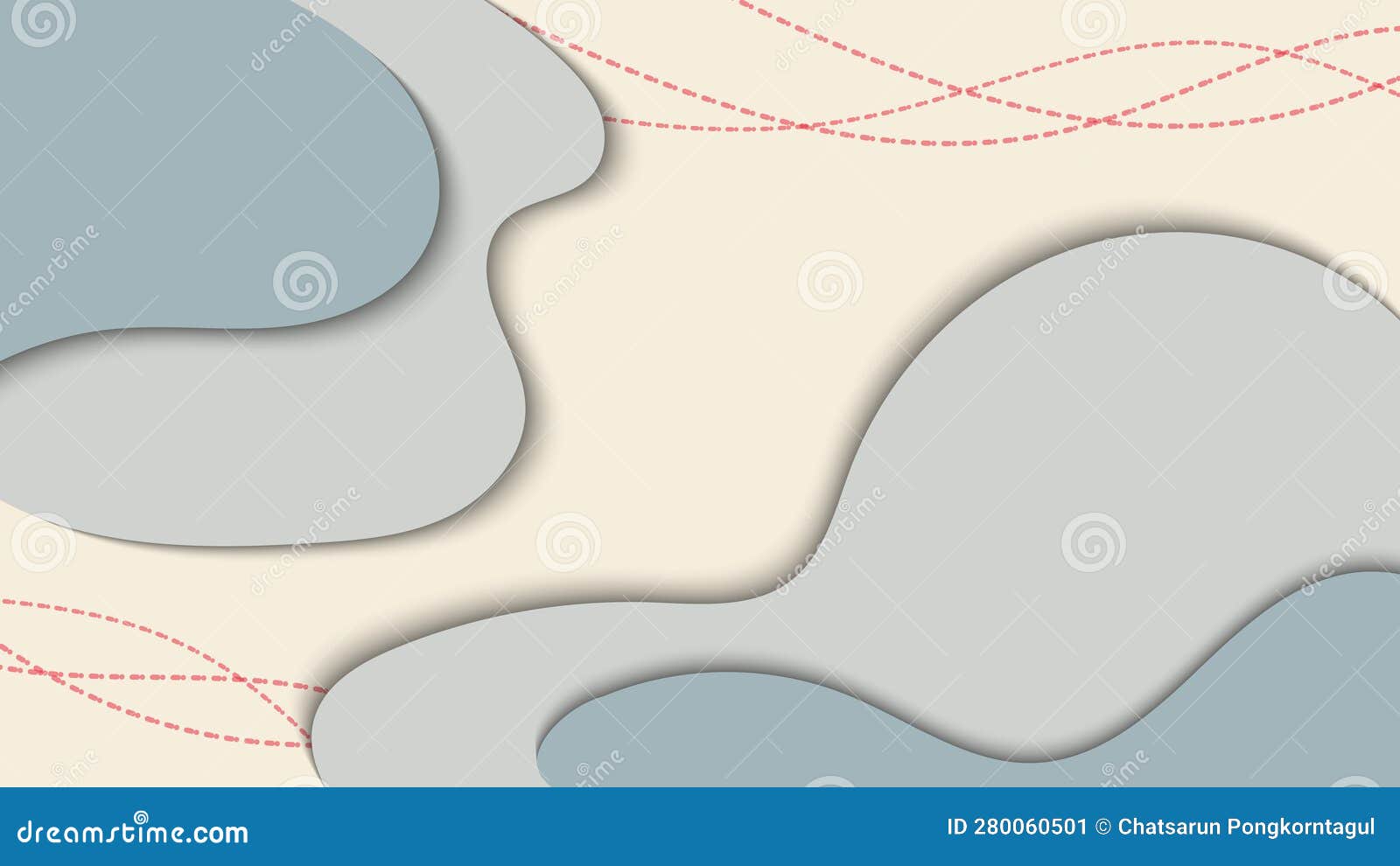 Abstract Fluid Shape and Lines on Yellow Background Stock Illustration ...