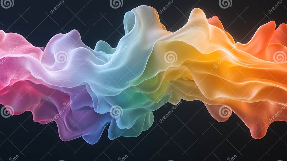 Abstract Fluid Simulation with Colorful Waves Representing Scientific ...