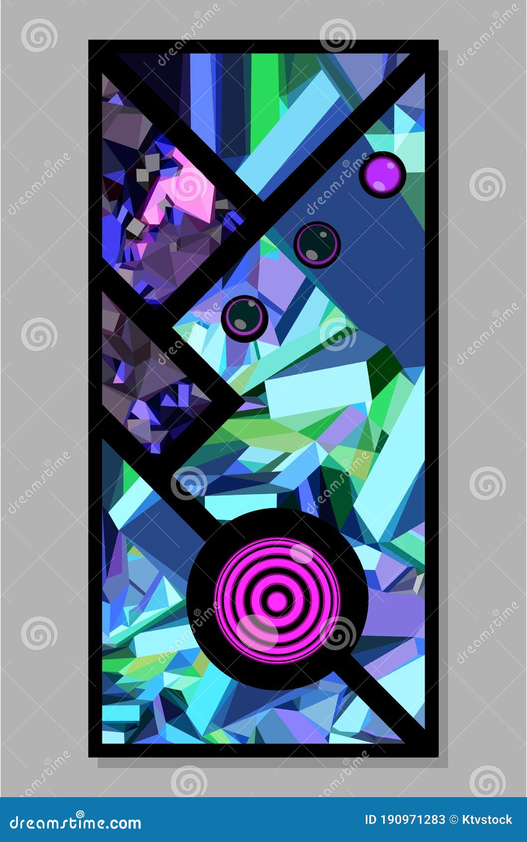 Abstract Fluorescent Bright Colors Banner Design Stock Vector ...
