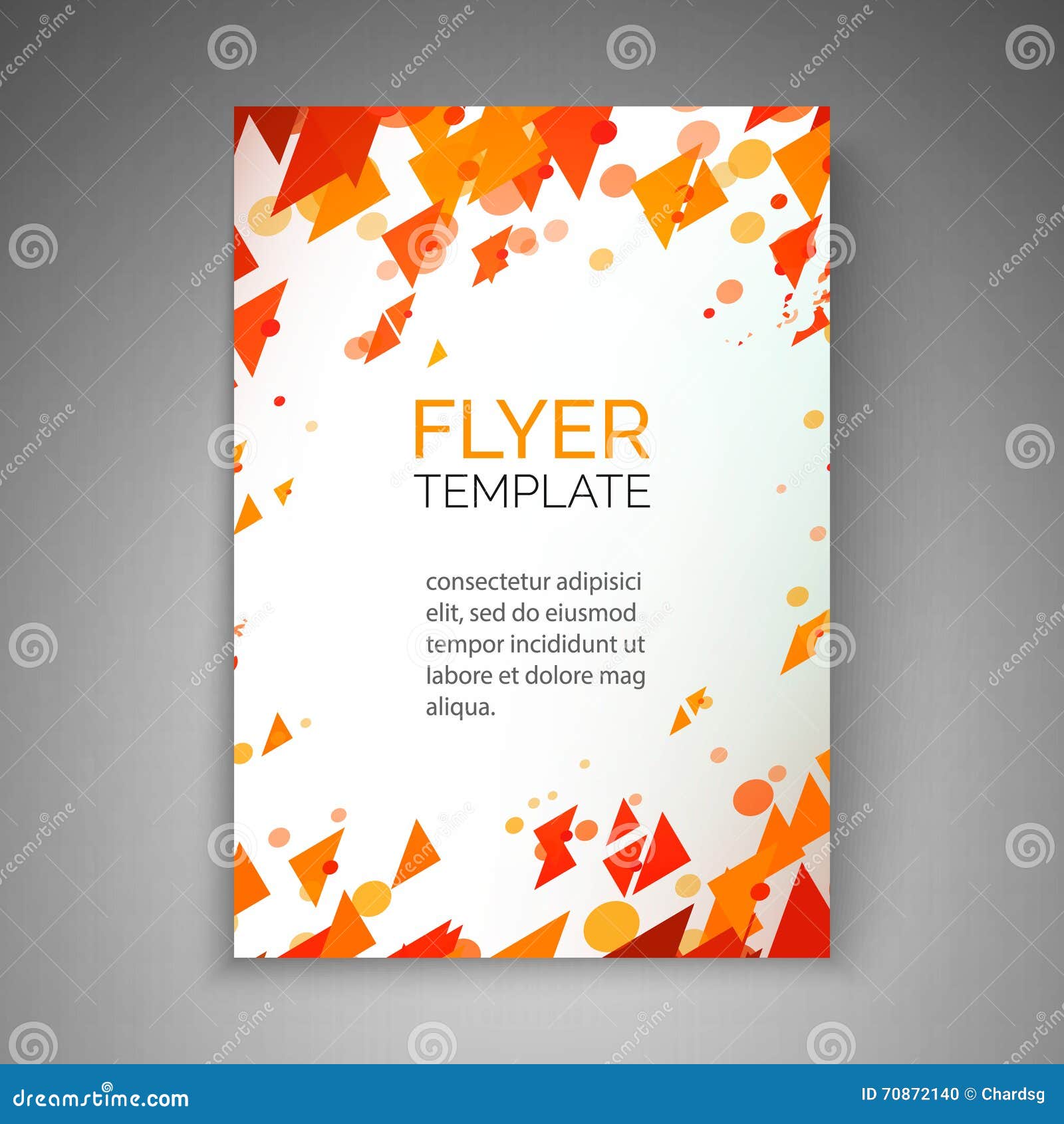 Abstract Flyer Design. Particles Flow. Vector Abstract Template for ...