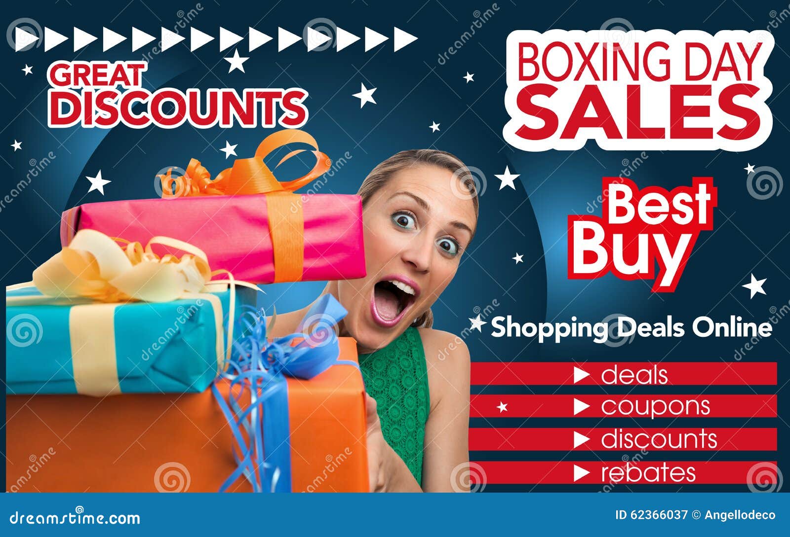 Abstract Flyer for Shopping on Boxing Day Trade Stock Image - Image of ...
