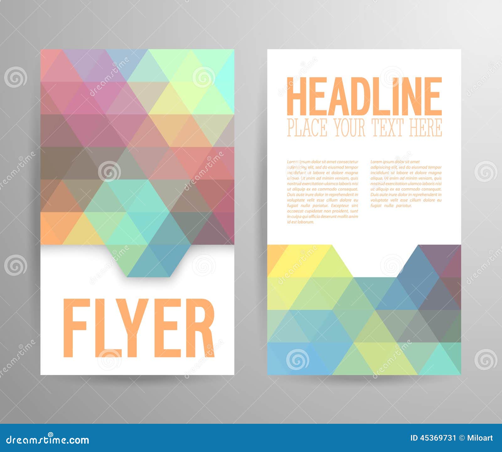 Abstract Flyer Template with Place for Text. Stock Vector ...