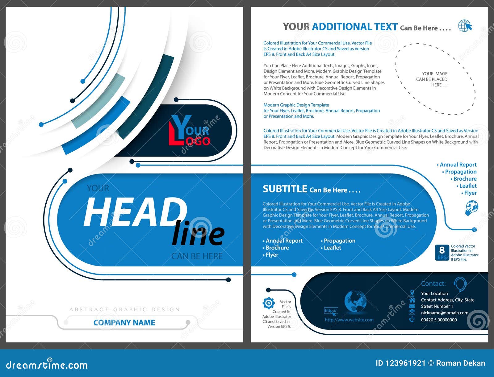 Flyer Template Layout Design. Business Flyer, Brochure, Magazine Or ...