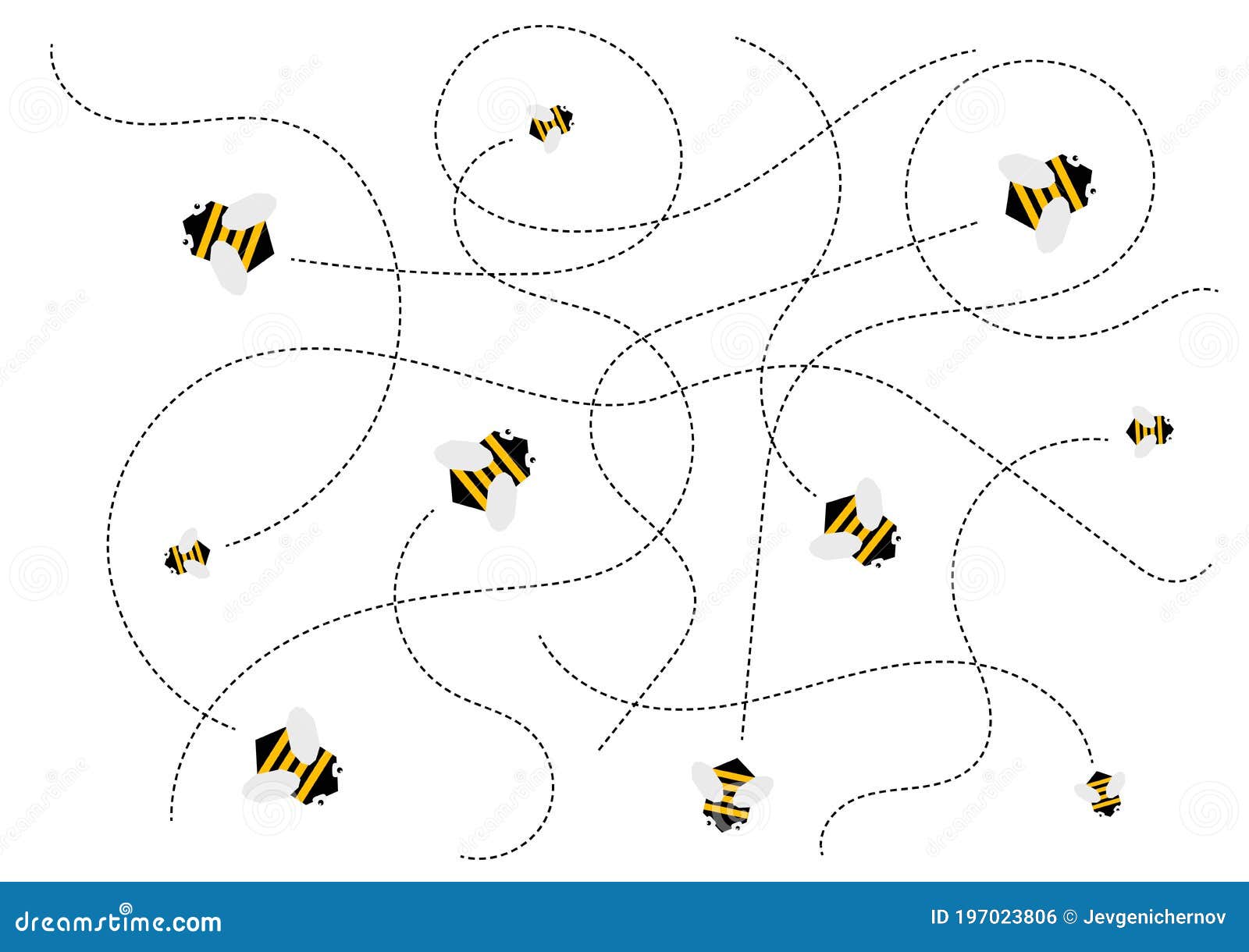 Abstract Flying Bees Swarm Isolated Stock Vector - Illustration of ...