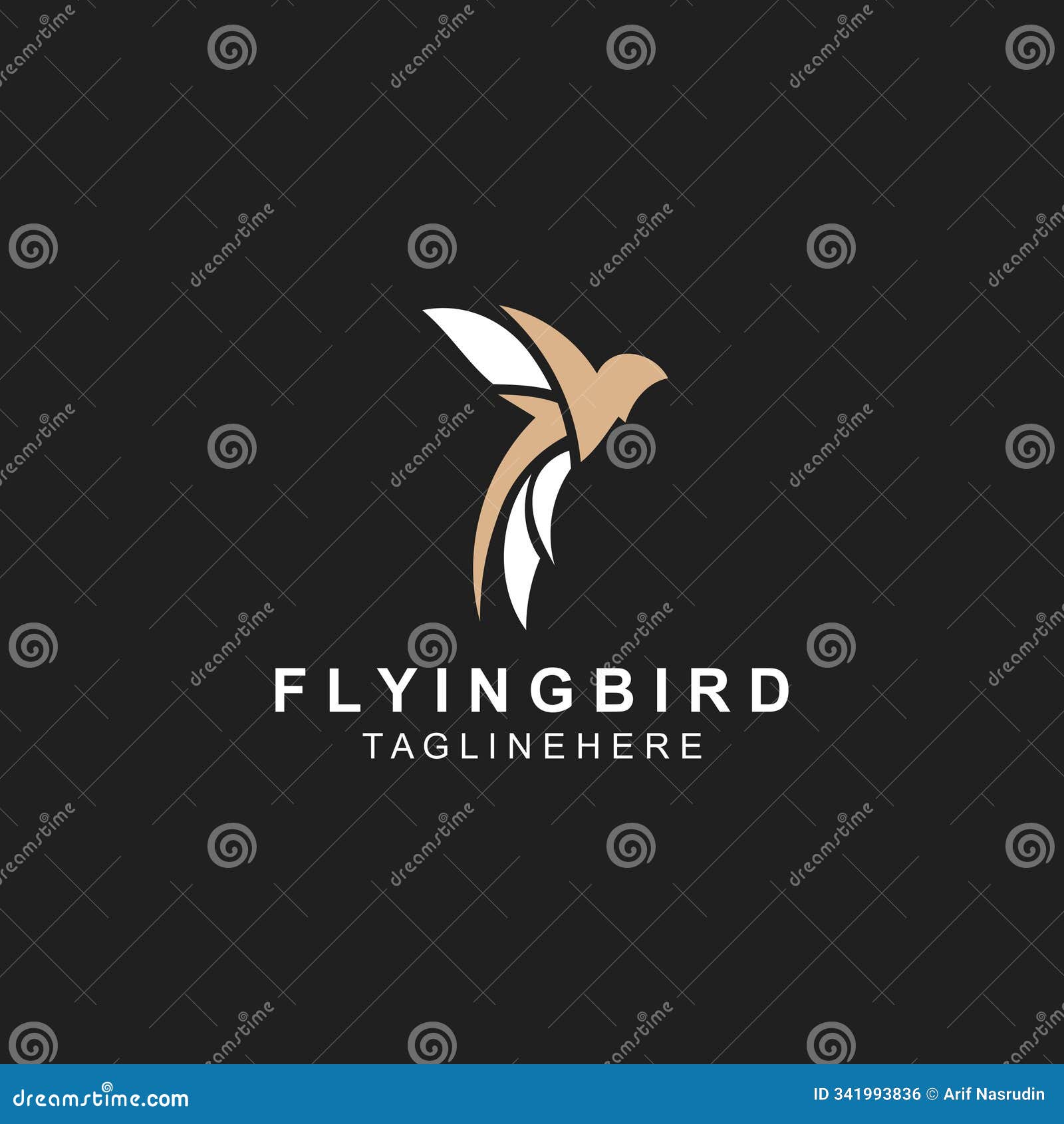 Abstract Flying Bird Logo Design Template Wing Bird Stock Illustration ...