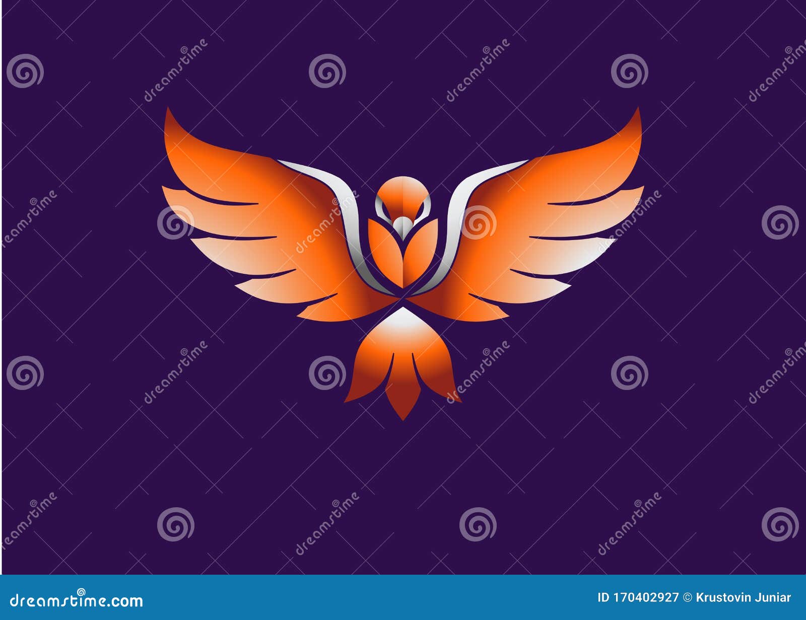 Abstract Flying Bird Red Color Logo Stock Vector - Illustration of love ...