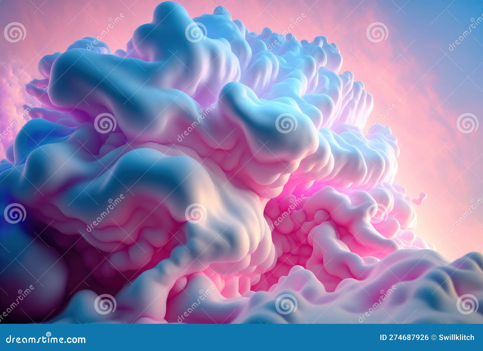 Abstract Foam Clouds with Splashing Forms and Drops. Colorful Foam ...