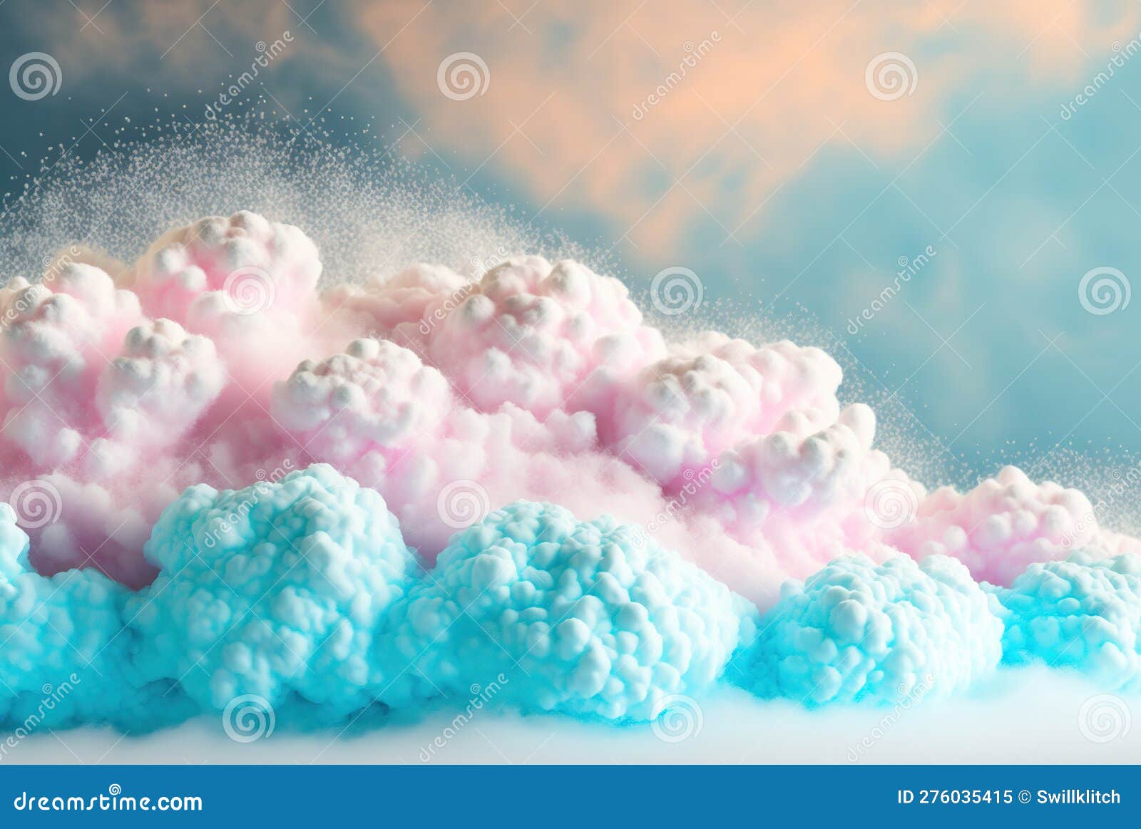 Abstract Foam Clouds with Splashing Forms and Drops. Colorful Foam ...