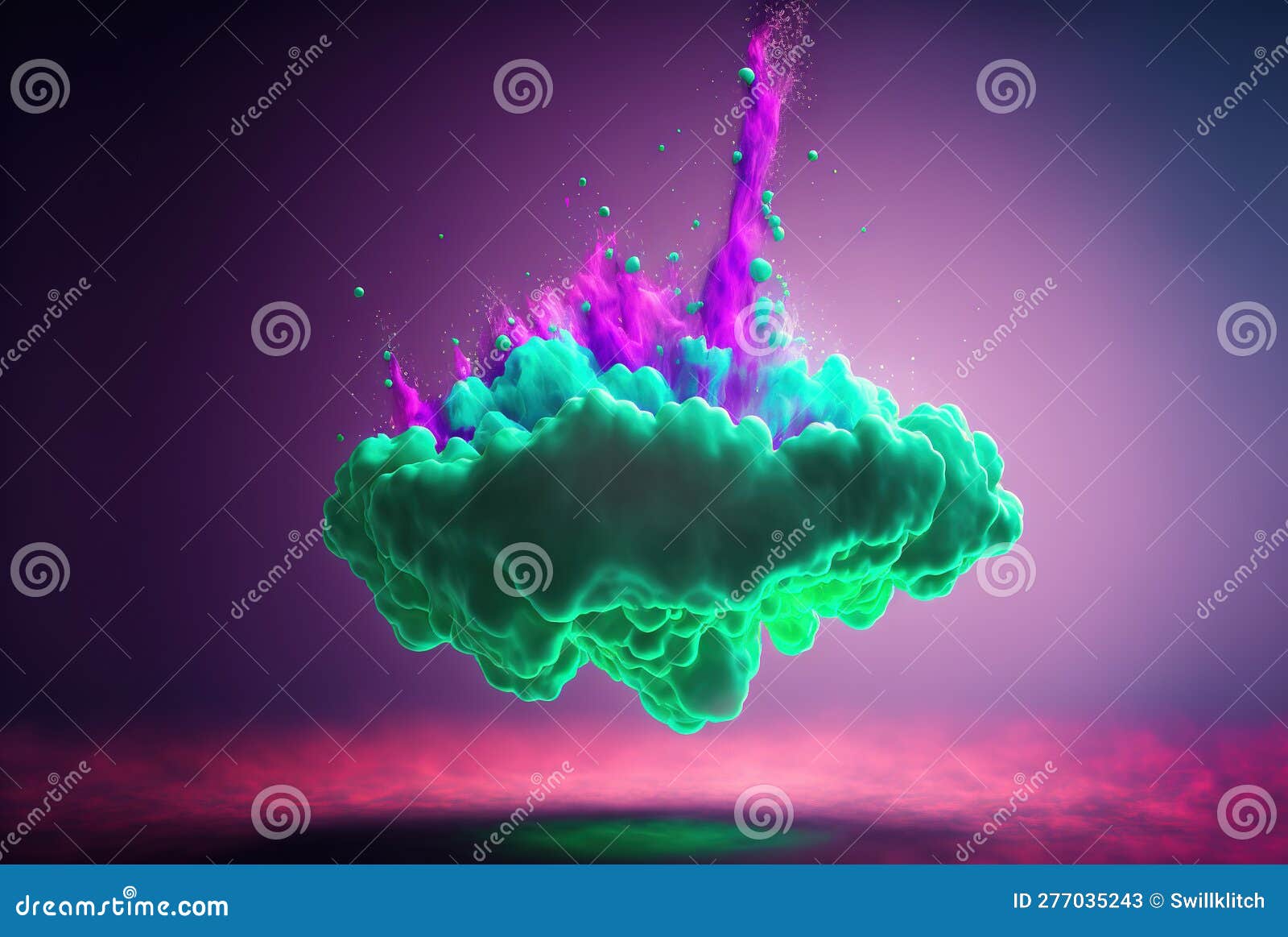 Abstract Foam Clouds with Splashing Forms and Drops. Colorful Foam ...