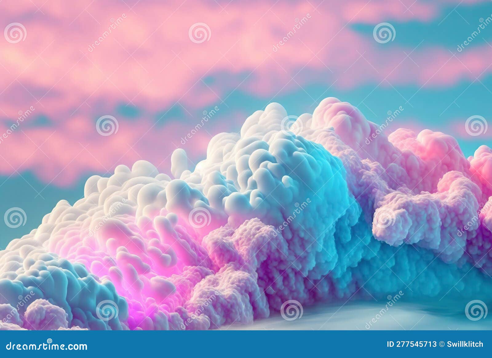 Abstract Foam Clouds with Splashing Forms and Drops. Colorful Foam ...