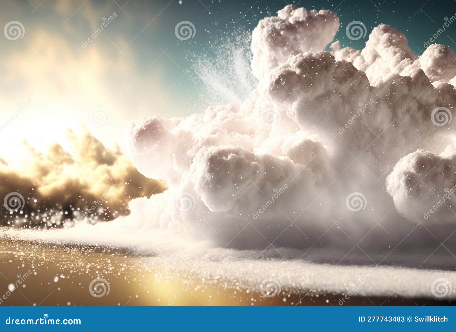 Abstract Foam Clouds with Splashing Forms and Drops. Colorful Foam ...