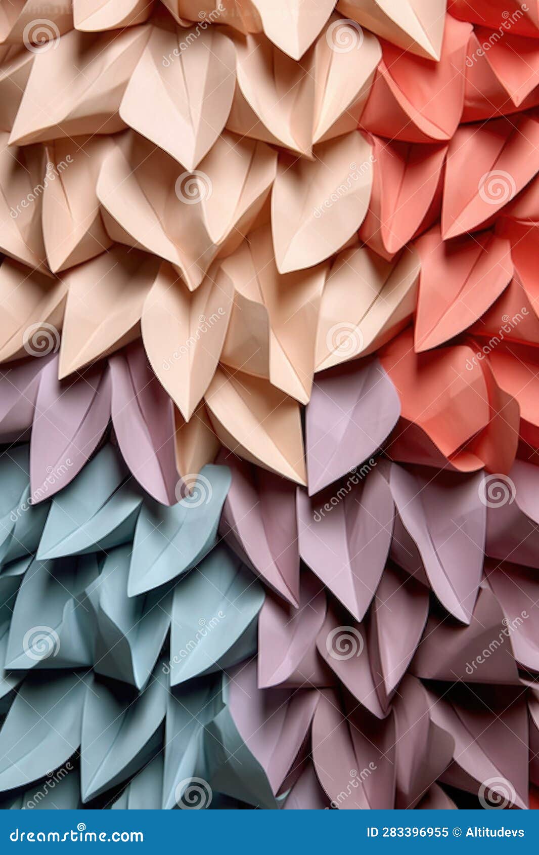 Abstract, Folded Origami Paper Patterns Stock Illustration ...