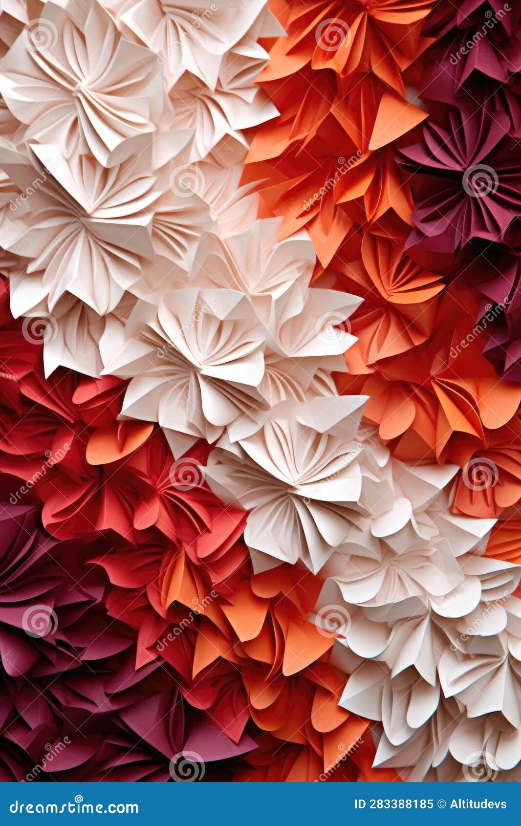 Abstract, Folded Origami Paper Patterns Stock Illustration ...