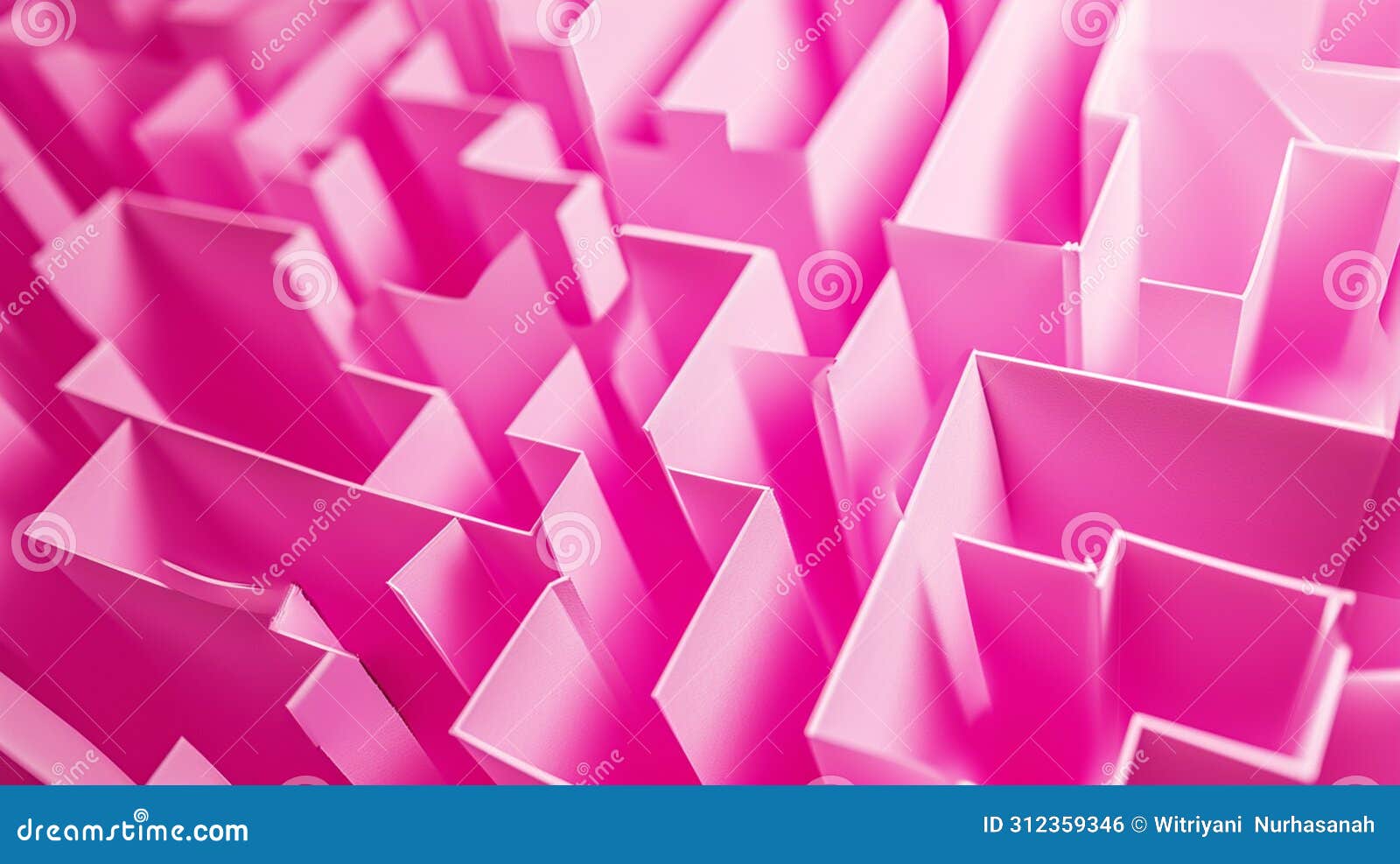 Abstract Folded Paper Effect. Bright Colorful Pink Background ...