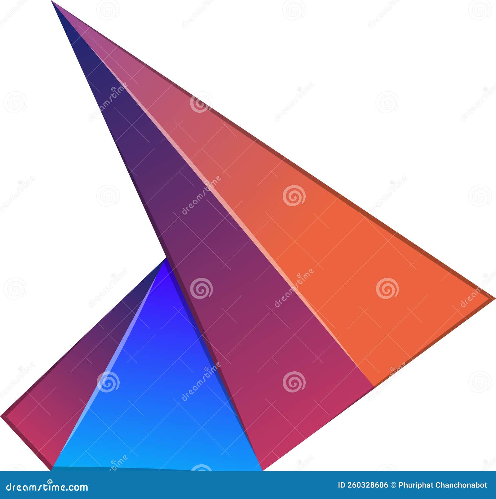 Abstract Folded Triangle Logo Illustration in Trendy and Minimal Style ...