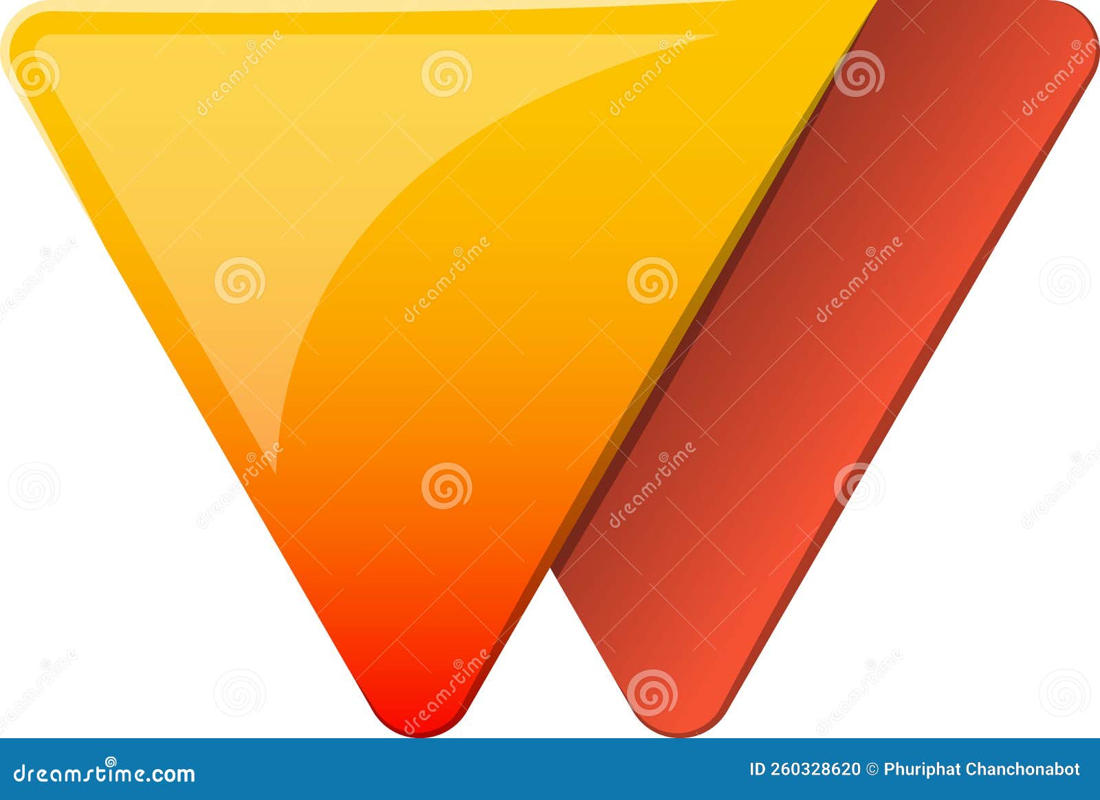 Abstract Folded Triangle Logo Illustration in Trendy and Minimal Style ...