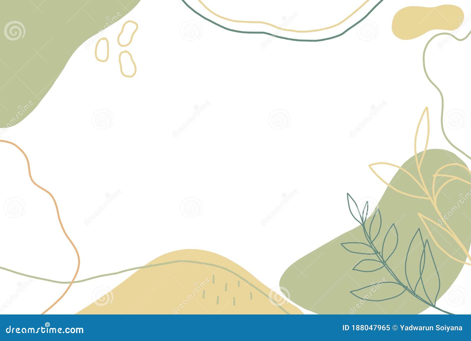 Abstract and Foliage Drawing Copy Space Background Stock Illustration ...