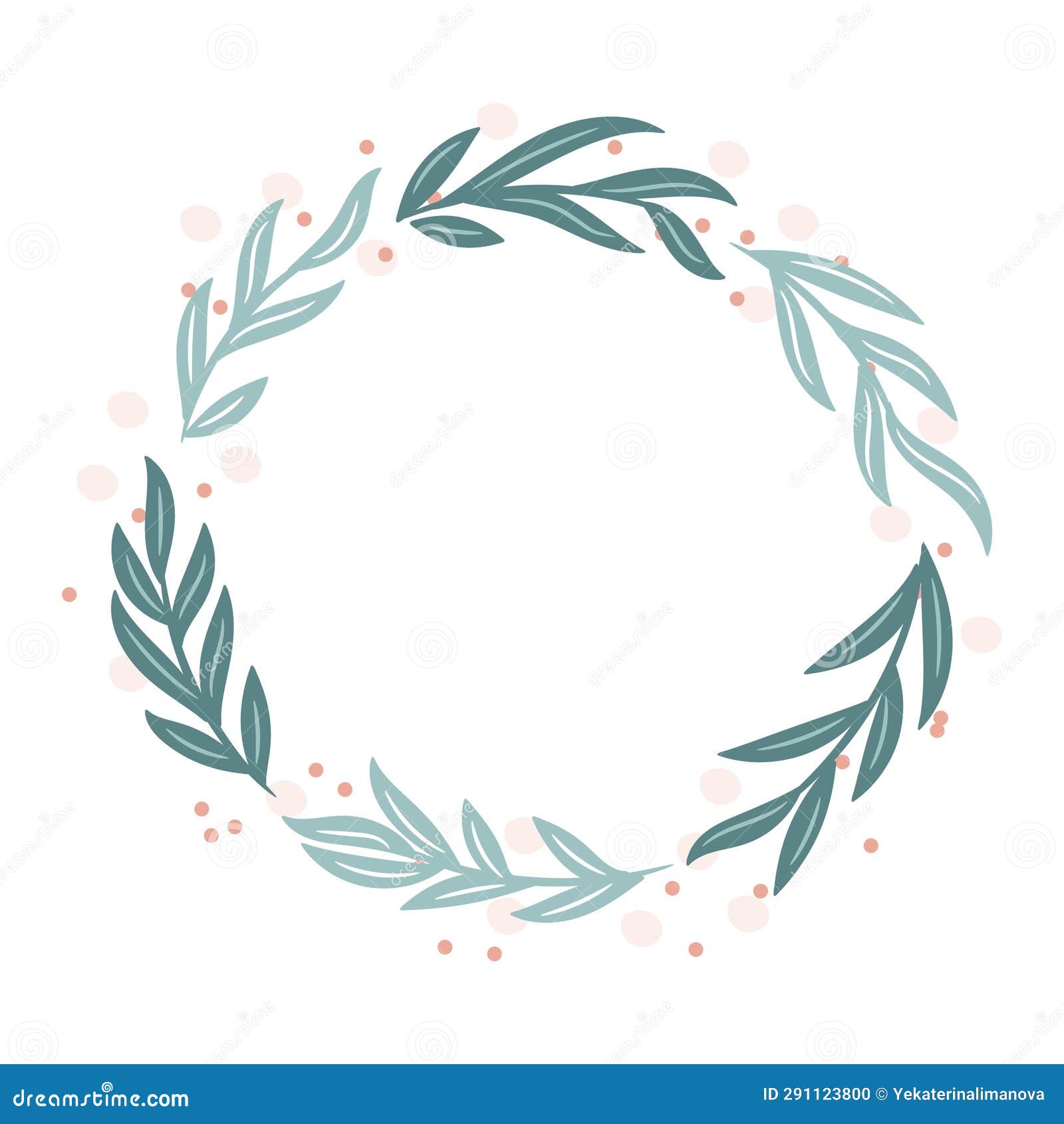 Abstract Foliage Wreath. Vector. Stock Vector - Illustration of ...