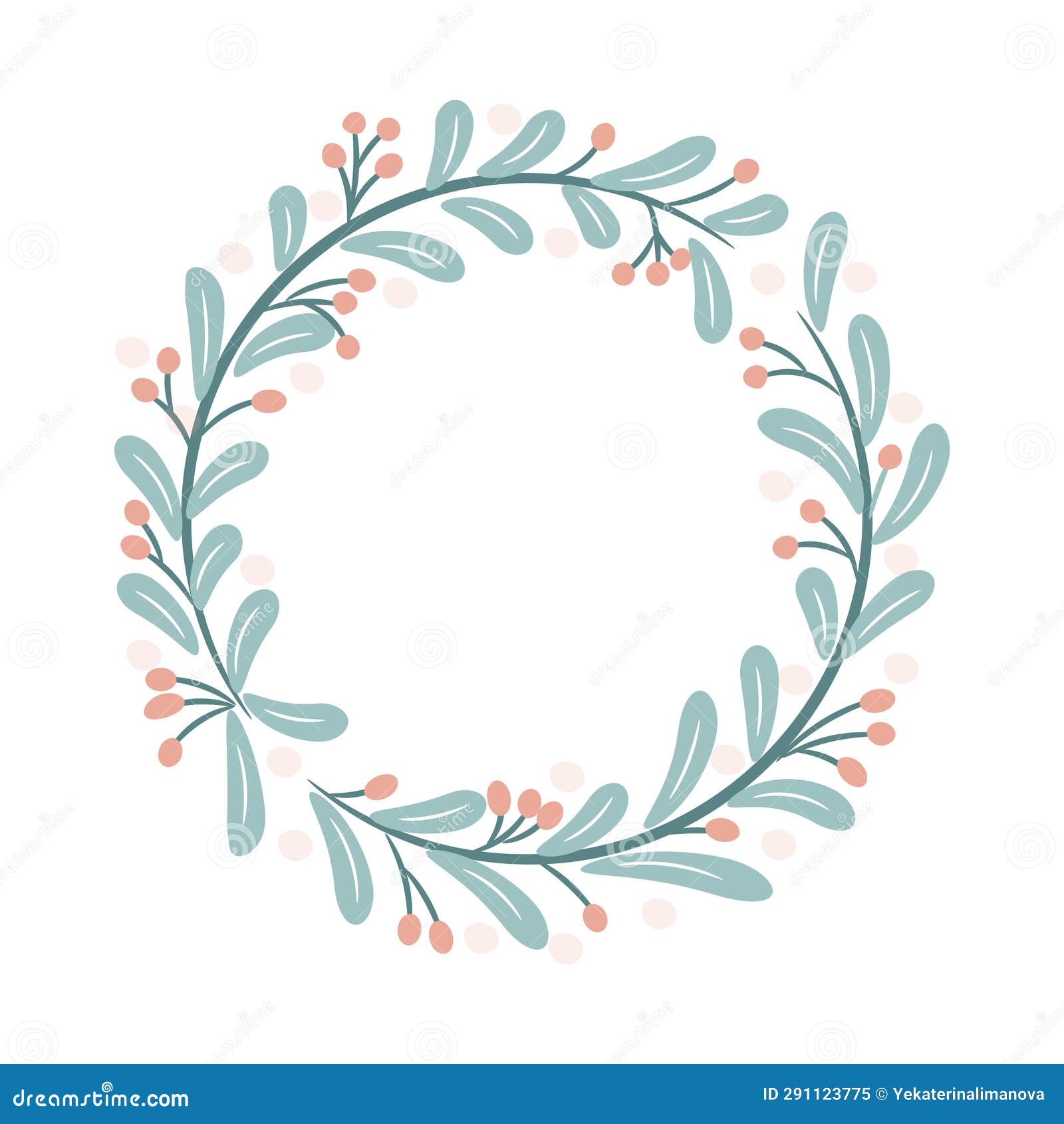 Abstract Foliage Wreath. Vector. Stock Vector - Illustration of ...