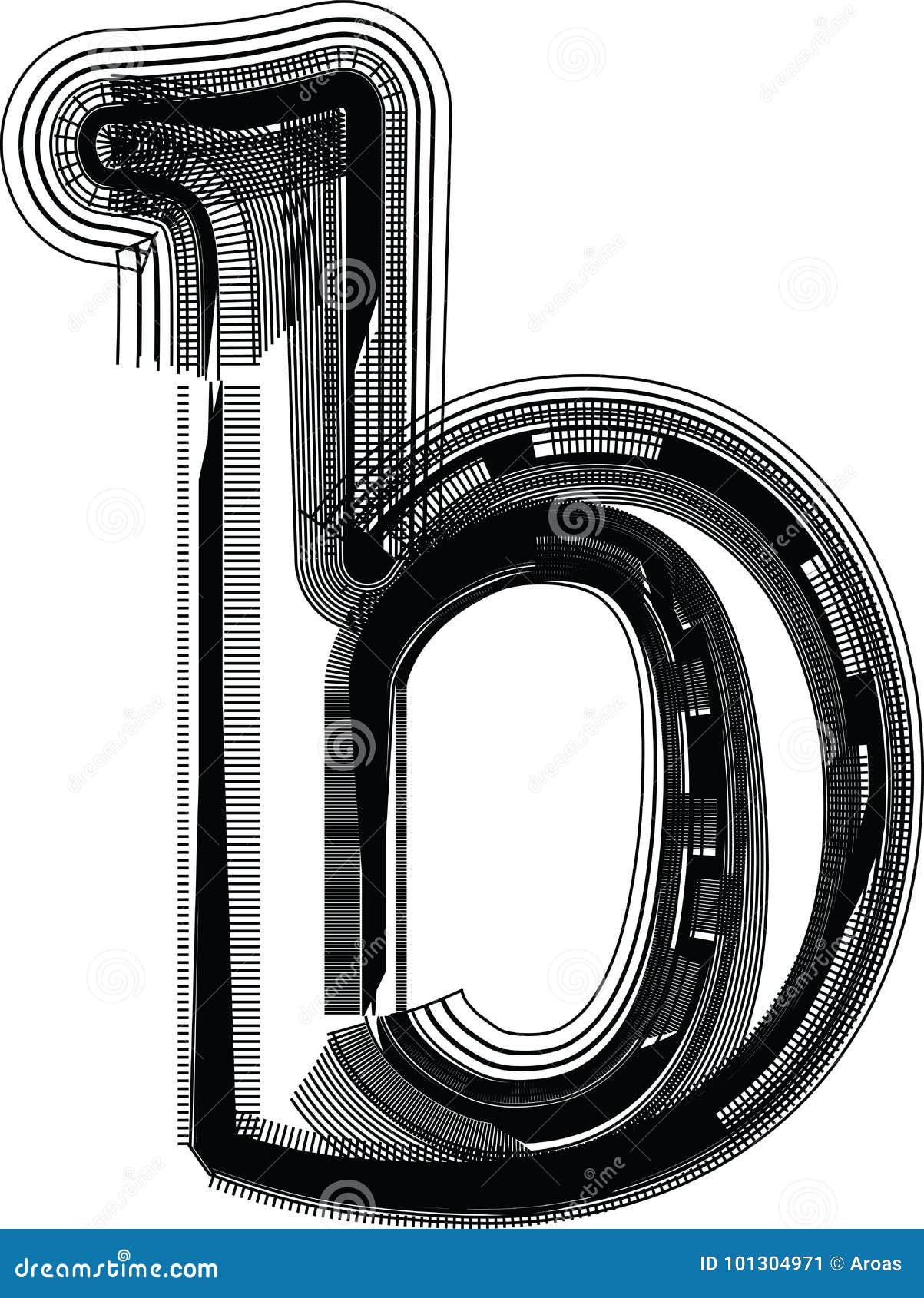 Font illustration LETTER b stock vector. Illustration of artistic ...