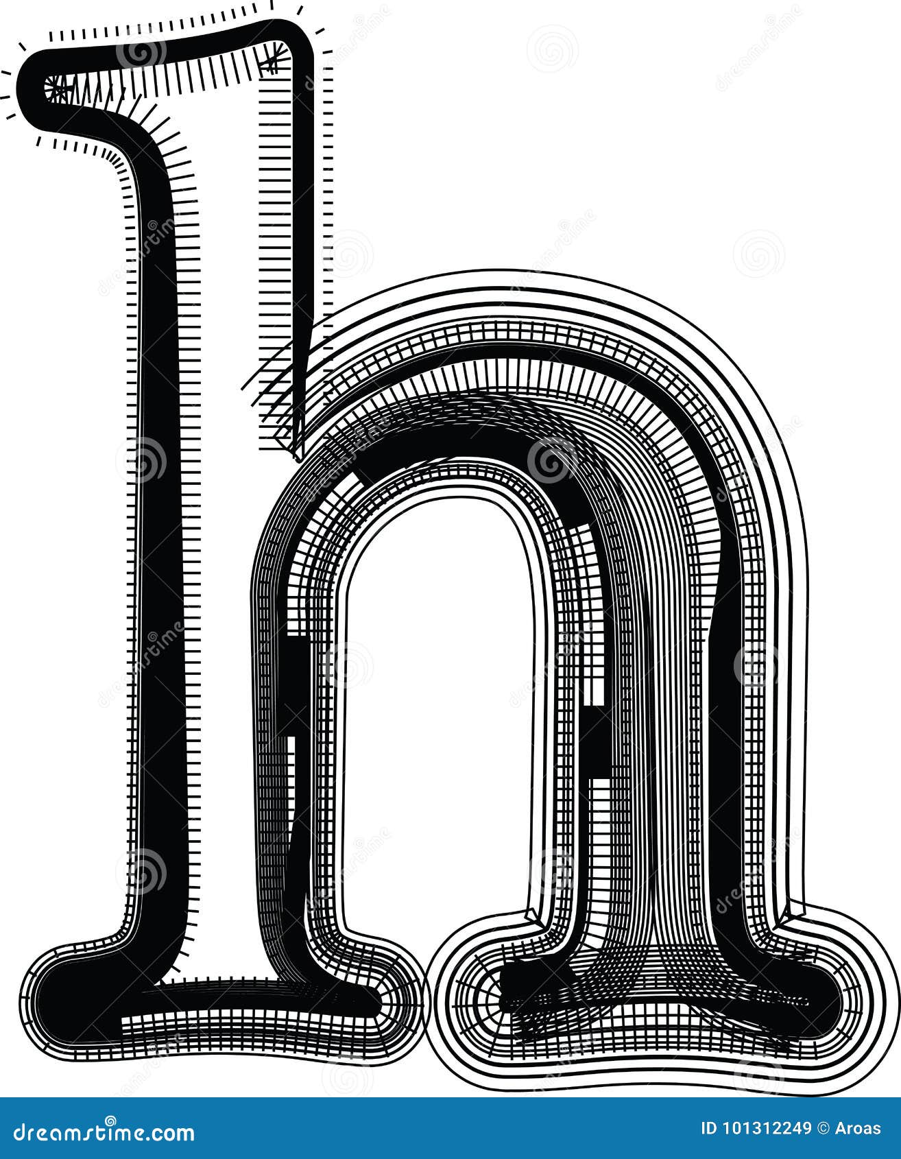 Font illustration LETTER h stock vector. Illustration of element ...