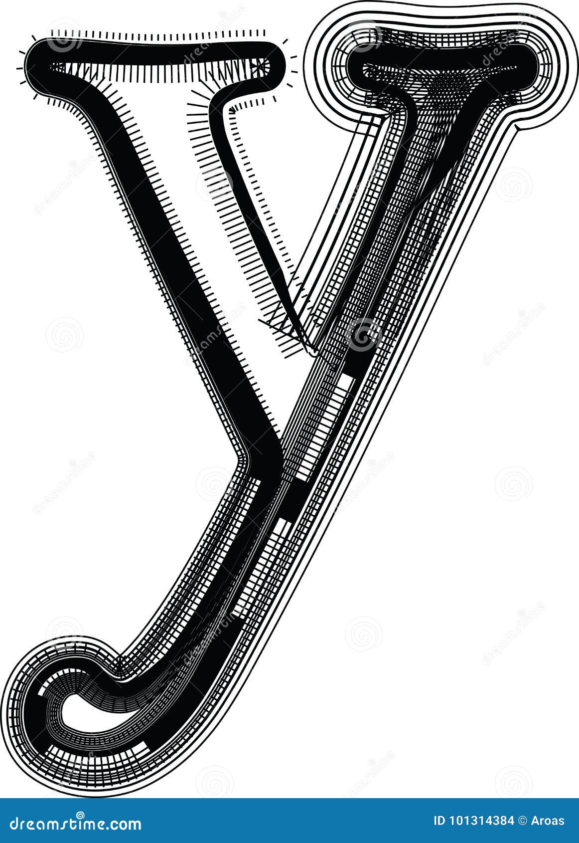 Font illustration LETTER y stock vector. Illustration of abstract ...