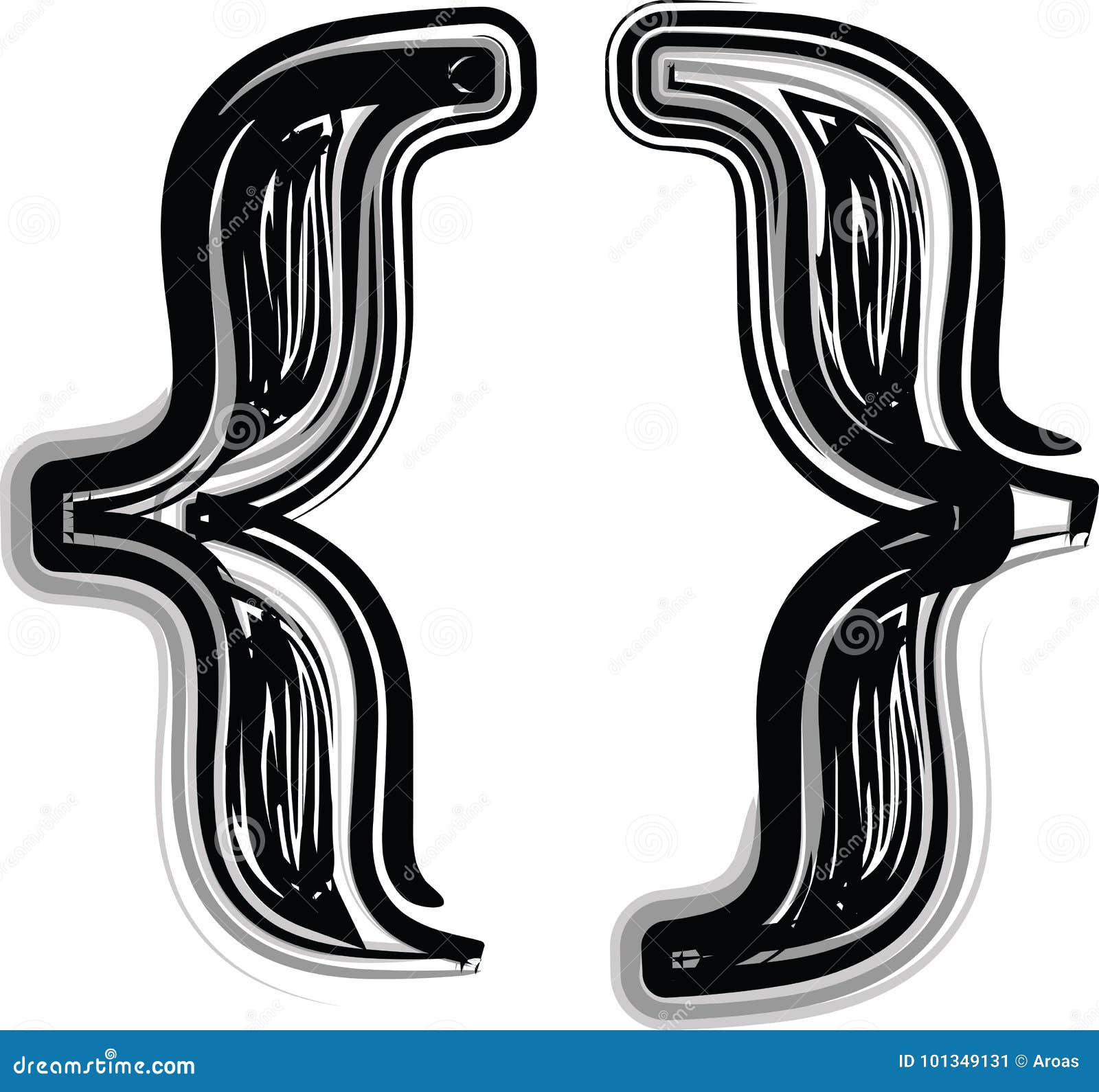 Freehand Symbol stock vector. Illustration of letter - 101349131